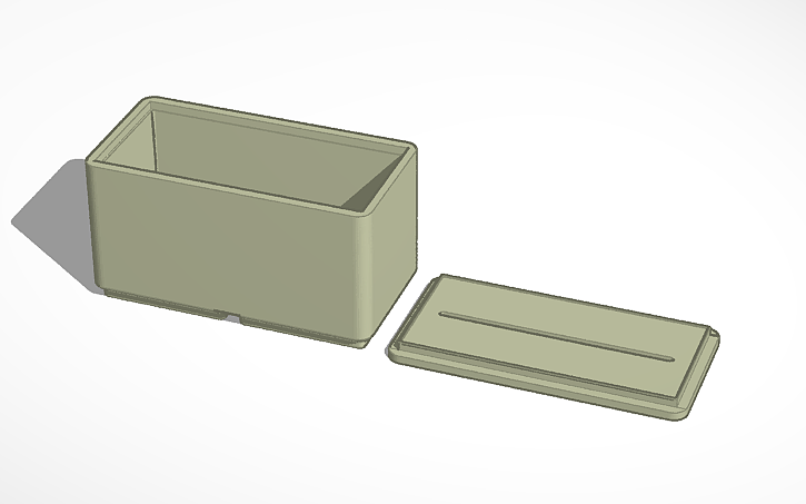 3D design Gridfinity Sharps Box w/Lid - Tinkercad