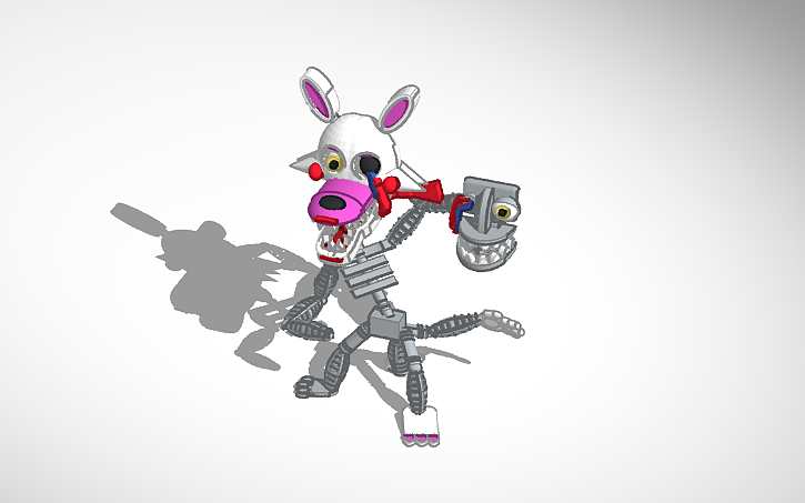 3d Design [linked] Mangle Fnaf Tinkercad