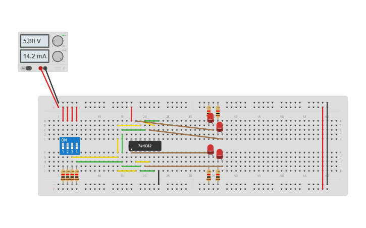 Circuit Design Nor Tinkercad