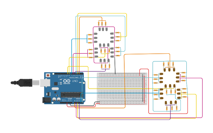 Circuit design leds - Tinkercad