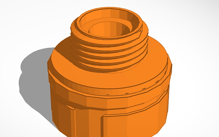 3D design Layzspa ChemConnect Adapter V6 + thicker shaft - Tinkercad