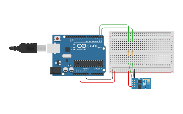 Circuit design WiFi - Tinkercad