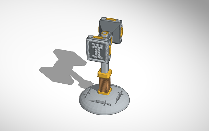 3D design Weapons Chess Set Rook #Chess | Tinkercad