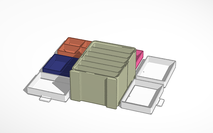 3D design chest of drawers 4 - Tinkercad