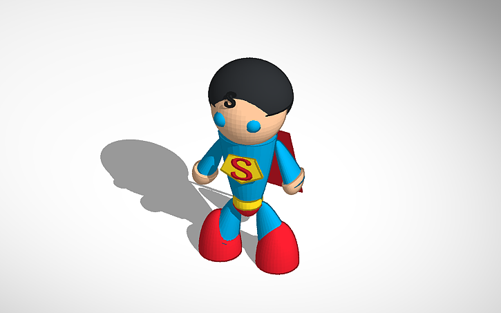 3D design Superman - Tinkercad