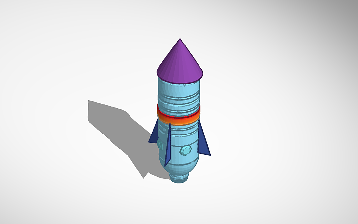 3D design water rocket - Tinkercad