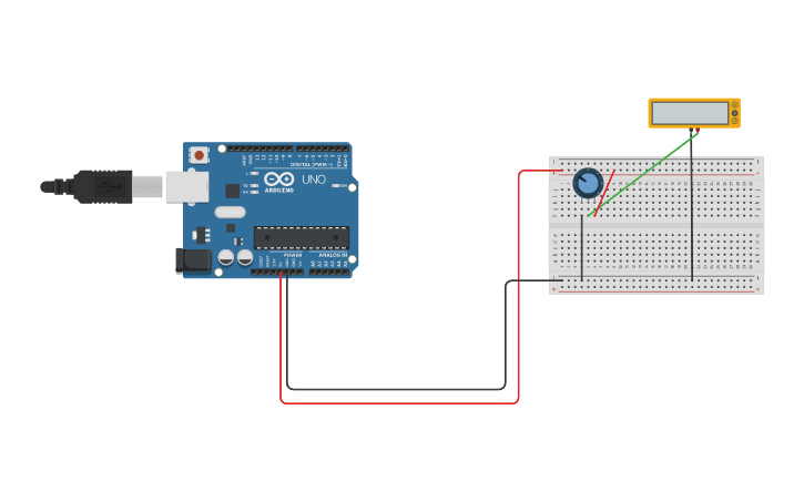 Circuit design Entrée Analogique : 1 - Tinkercad