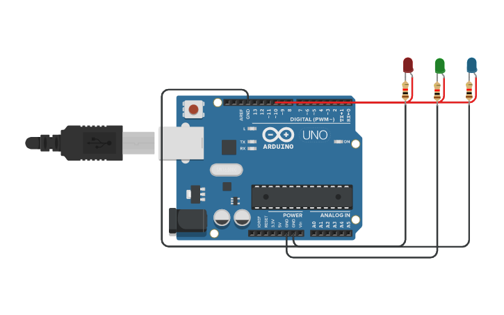 Circuit design Arduino - Tinkercad
