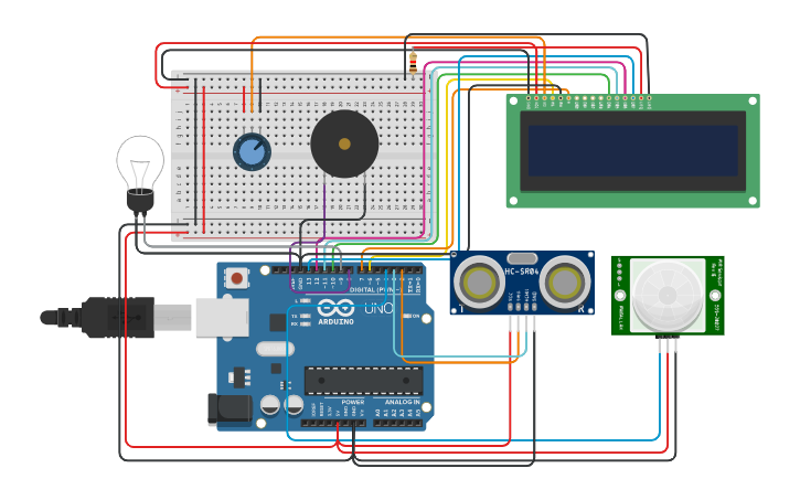 Circuit design Covid19 Reminder - Tinkercad