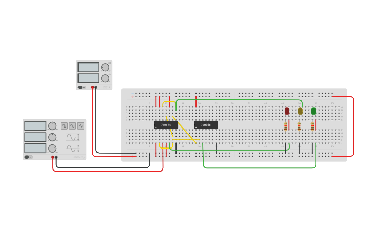 Circuit Design Traffic Light Exp 8 Tinkercad