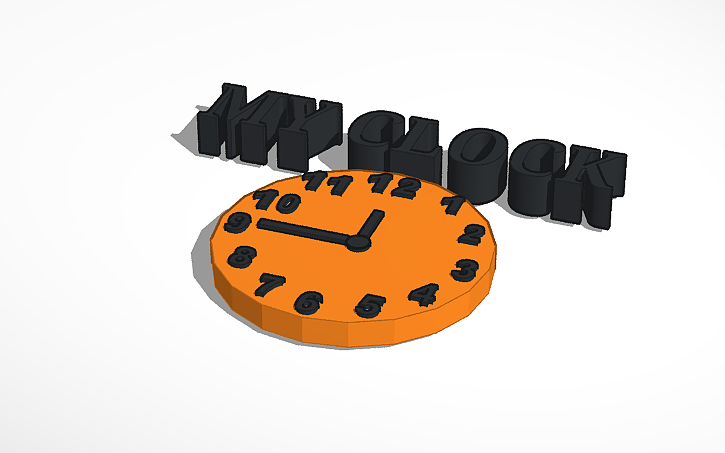 3d Design My Clock Tinkercad