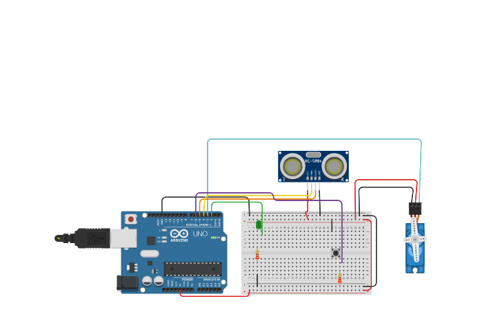 Circuit design PA11.-Control de acceso y cerradura - Tinkercad