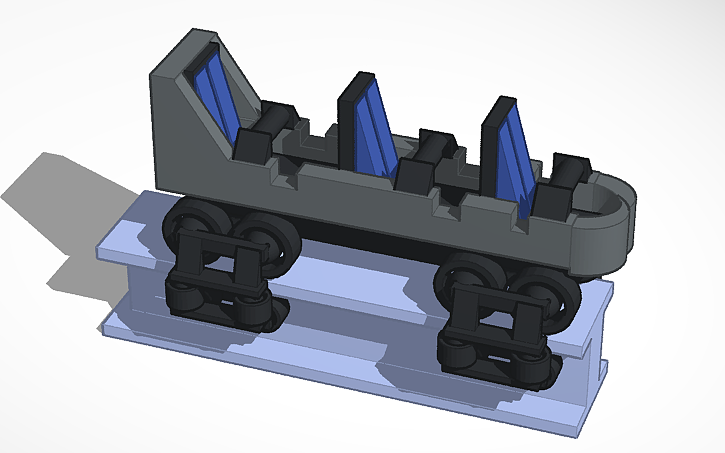 3D design Roller Coaster (colored) - Tinkercad