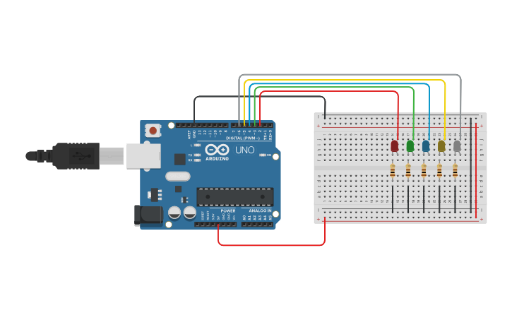 Circuit design Arduino Blinking Light - Tinkercad