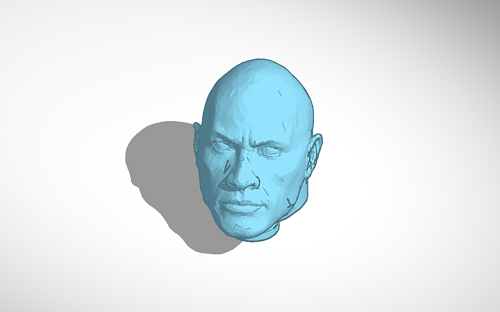 3D design Dwayne "The Crock" Johnson - Tinkercad