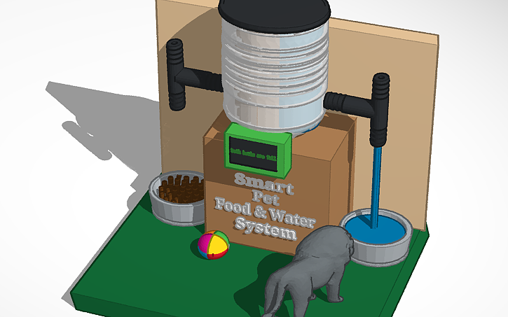 3D design Smart Pet Food & Water System - Tinkercad