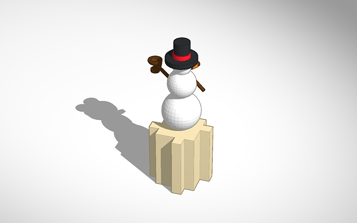 3D design Suave snowman - Tinkercad