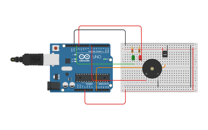 Circuit Design Sensor De Temperatura Tinkercad