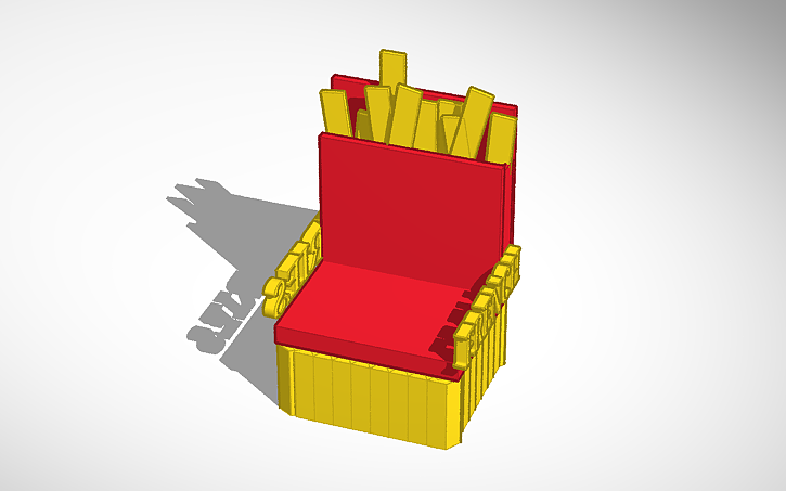 3D design French fries chair | Tinkercad