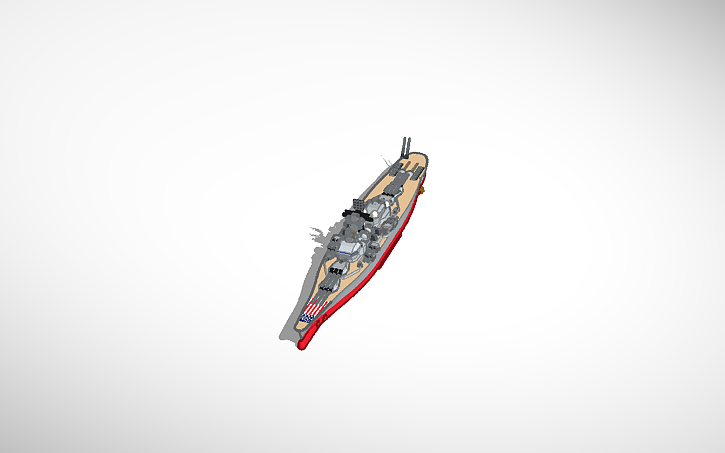3D design USS Defender BB29 (100) Ultimate Rebuild | Tinkercad