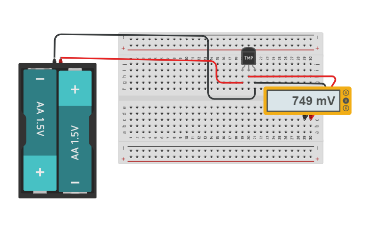 Circuit Design Temperature Sensor Tinkercad