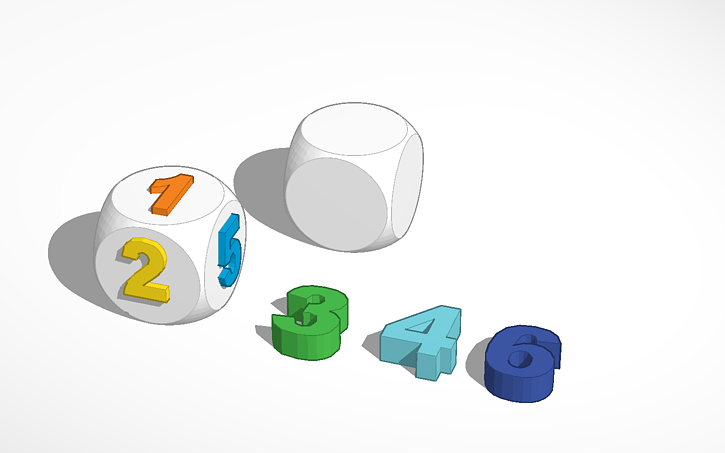 3D design Playing Dice - Tinkercad