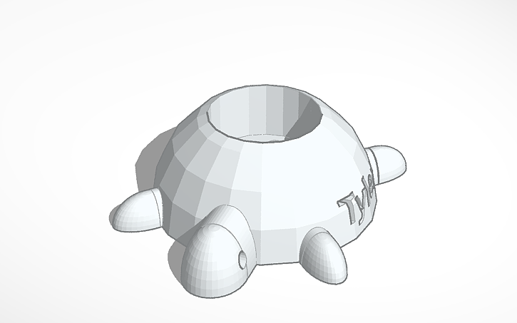 3D design Turtle Planter - Tinkercad