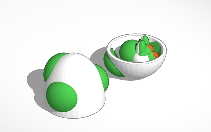 3D design Yoshi & Yoshi Egg - Tinkercad