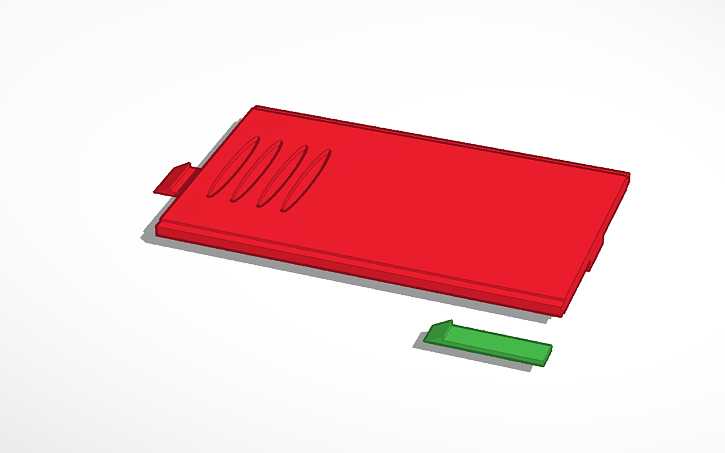 3D design Battery Cover - Tinkercad