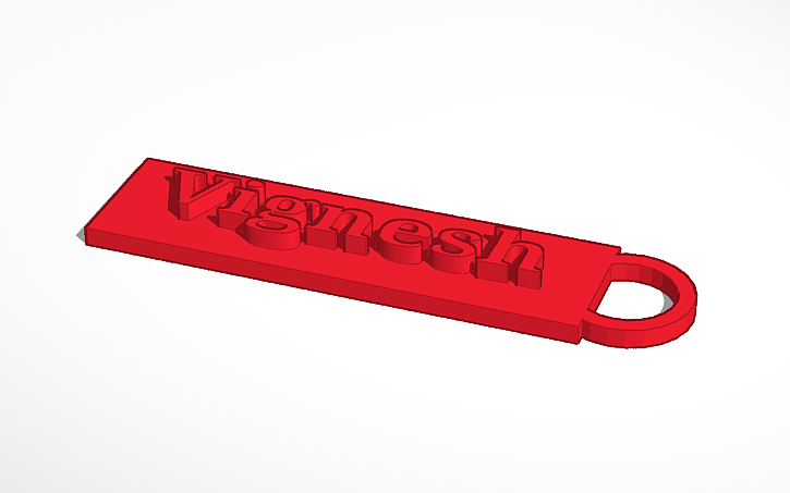 3D design Vignesh Hitech Keychain | Tinkercad
