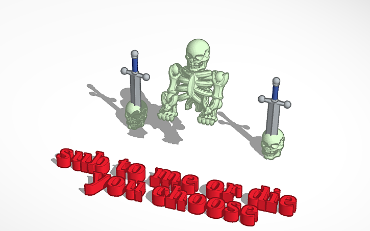 3D design sub or die - Tinkercad