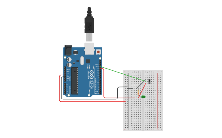 Circuit Design Digital Output Arduino Uno Tinkercad 4049