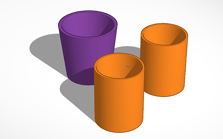 3D design Vasos - Tinkercad