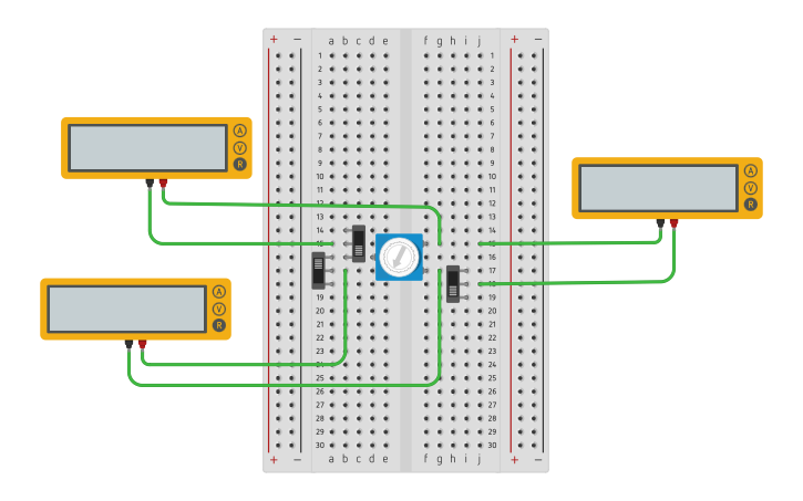 Circuit design Potentiometer measurement - Tinkercad