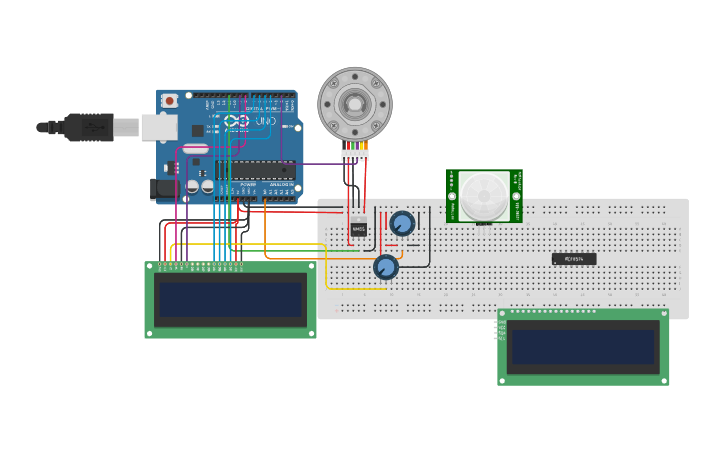 Circuit design Simulacion Encoder - Tinkercad