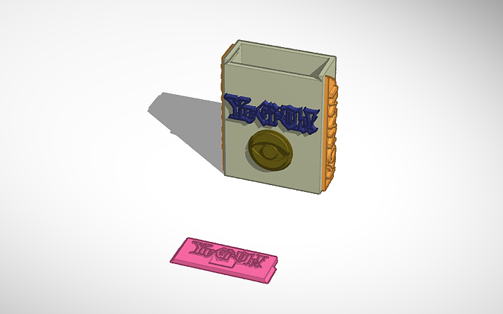3D design Yu-Gi-Oh deck box - Tinkercad