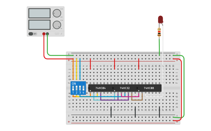 Circuit Design Realization Of Function Using Pos Tinkercad