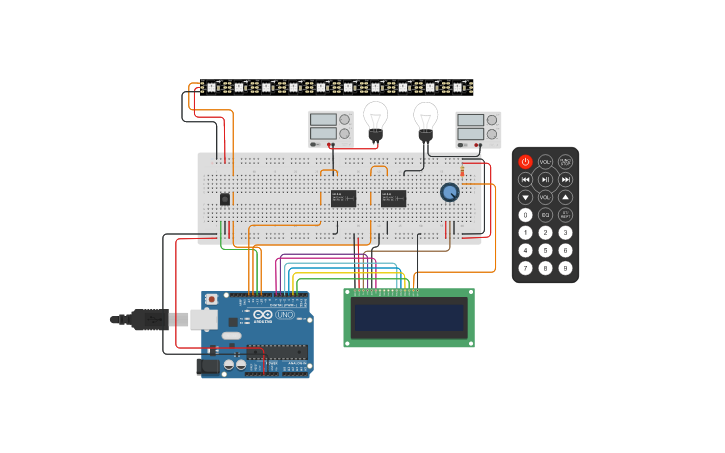Circuit design control remoto - Tinkercad