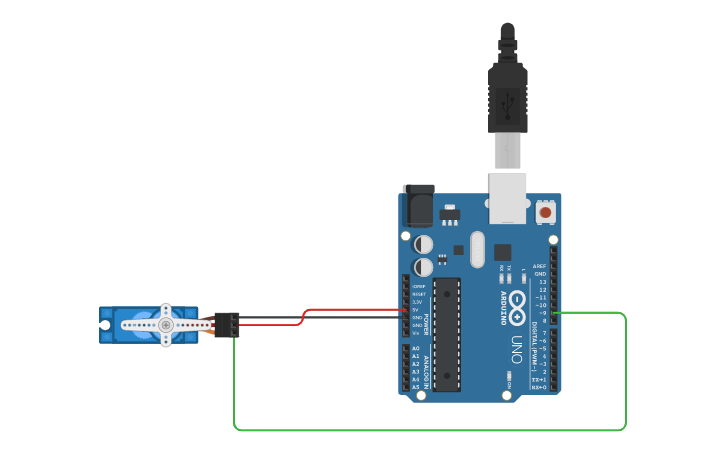 Circuit Design Servo Motor Control With An Arduino Tinkercad