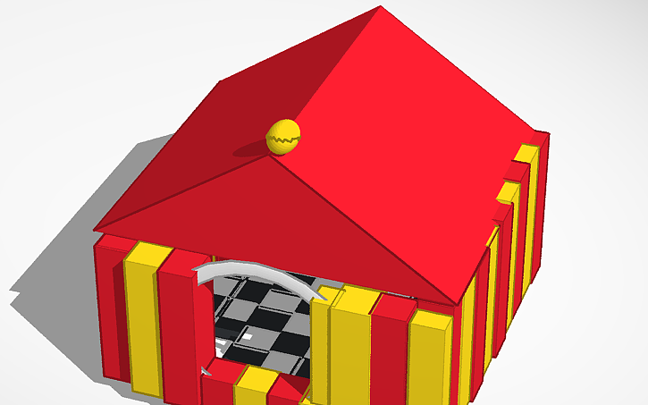 3D design circus tent - Tinkercad