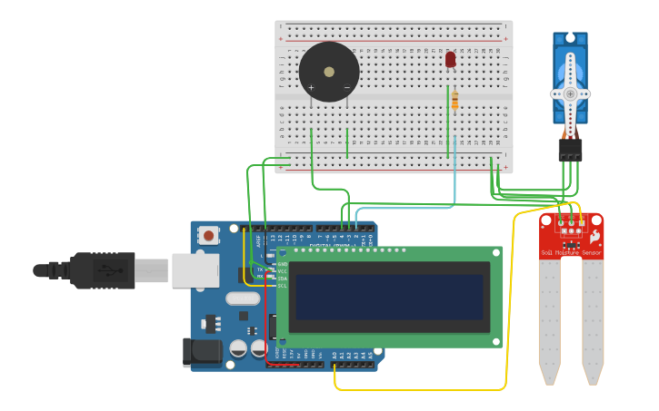 Circuit design Pengisian kolam ikan - Tinkercad Circuit design Pengisian kolam ikan - Tinkercad