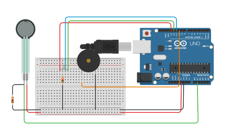 Circuit Design Water Level Indicator Tinkercad