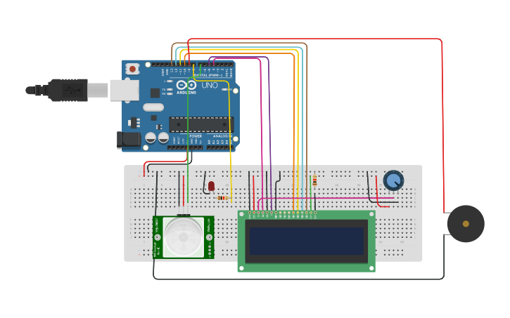 Circuit Design Theft Alarming System Tinkercad