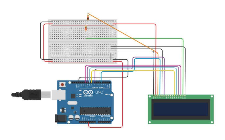 Circuit design 9_LCD_Module - Tinkercad