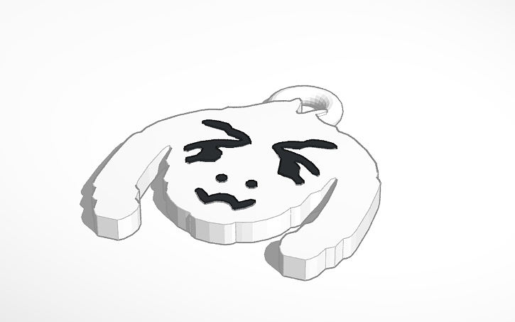 3d Design Asriel Keychain Tinkercad