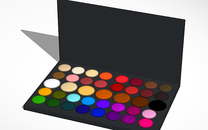 3D design makeup pallete - Tinkercad