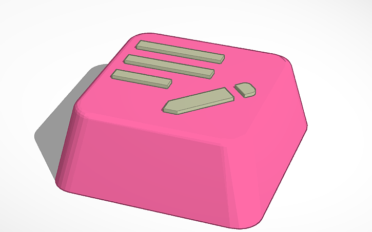 3D design 11 KeyCaps word | Tinkercad