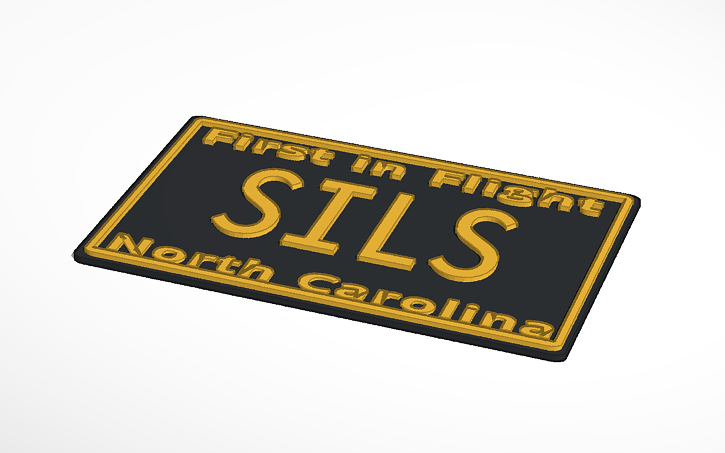 3D design Copy of Custom License Plate | Tinkercad