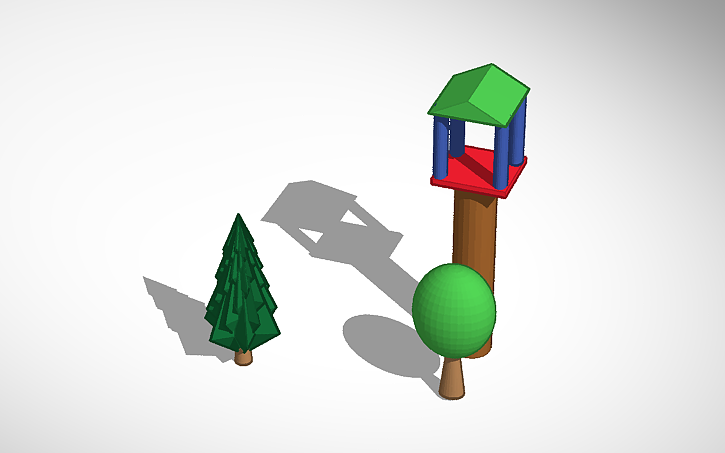 3D design tree-house park (Ethan) - Tinkercad