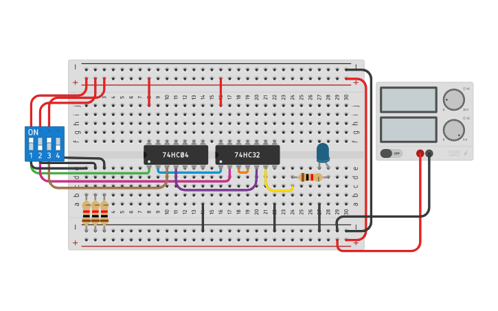 Circuit Design Simplified Boolean Function Tinkercad